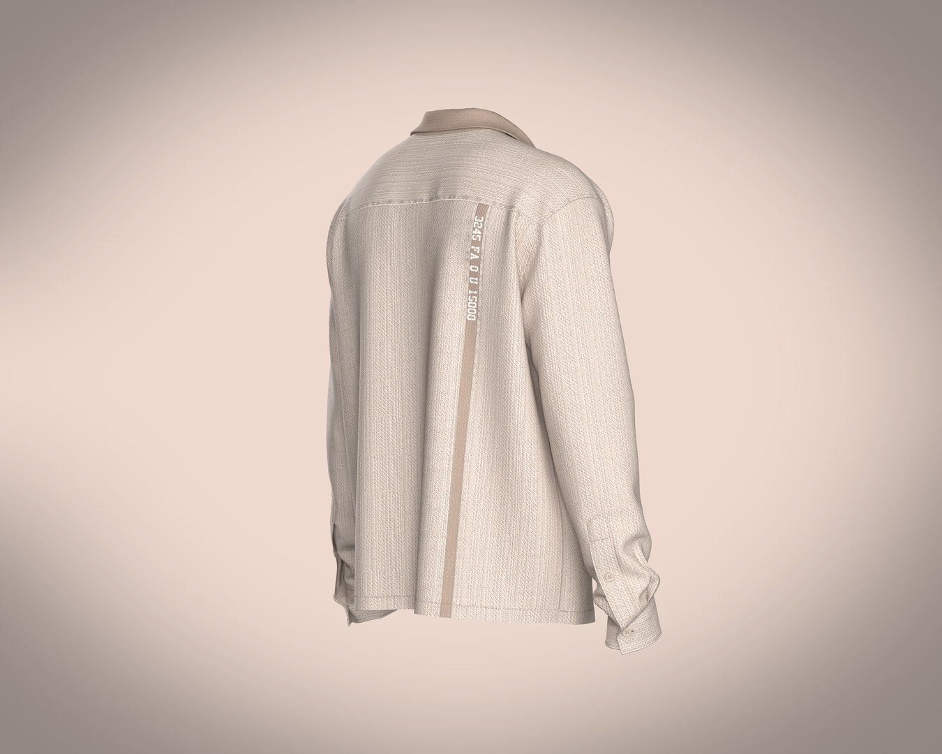 Mens Full Sleeve Shirt With Texture Fabric And Graphic 3D Model ...