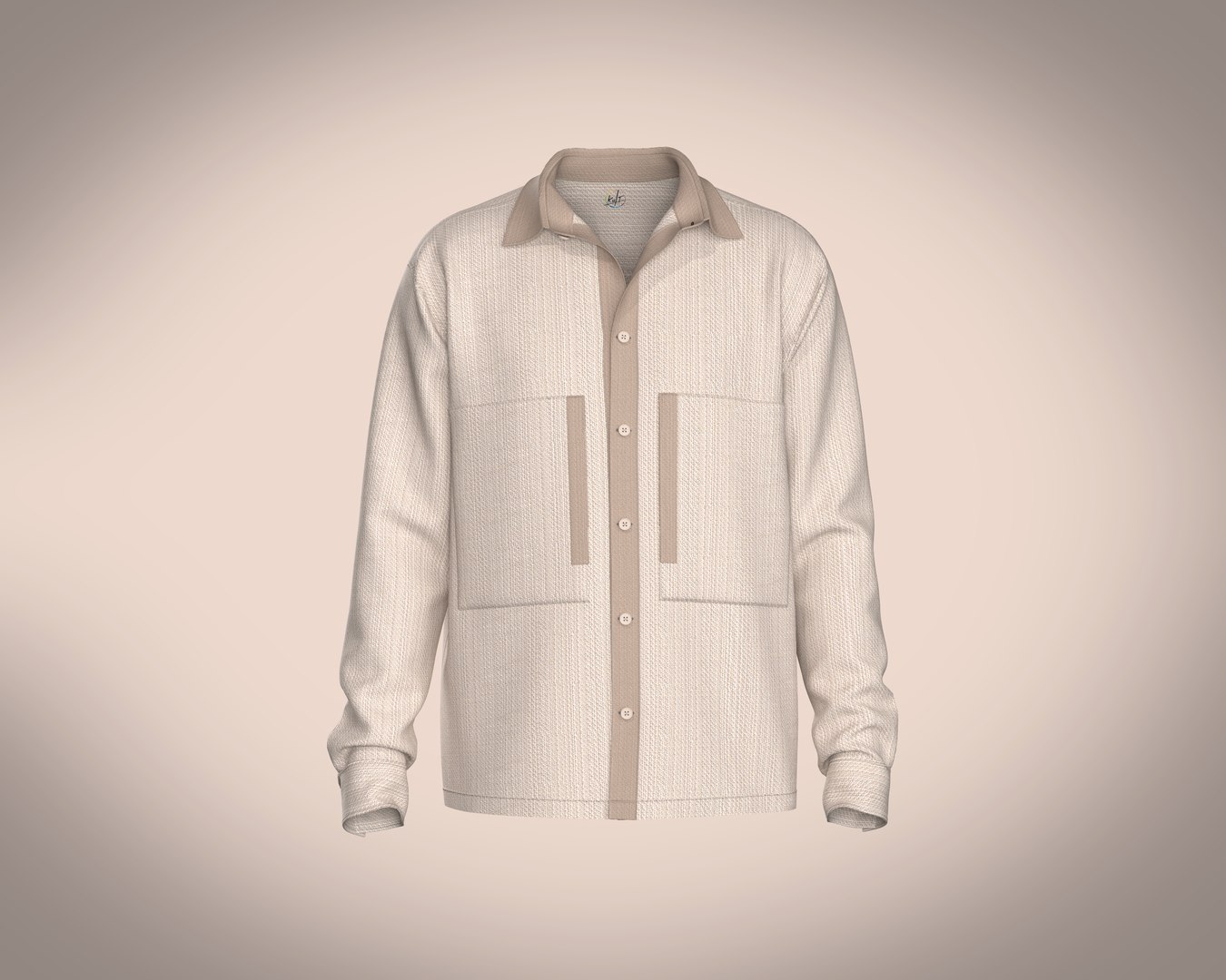 Mens Full Sleeve Shirt With Texture Fabric And Graphic 3D Model ...