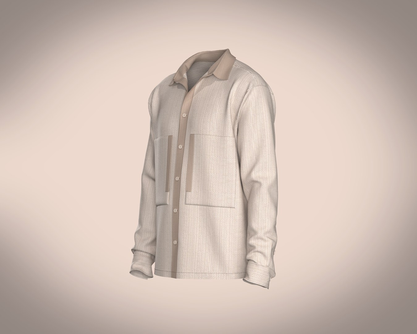 Mens Full Sleeve Shirt With Texture Fabric And Graphic 3D Model ...