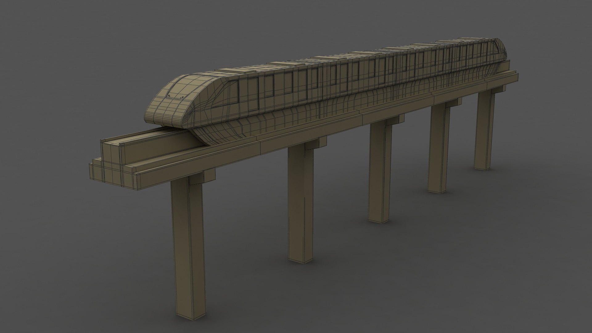 Monorail Model - TurboSquid 1993287