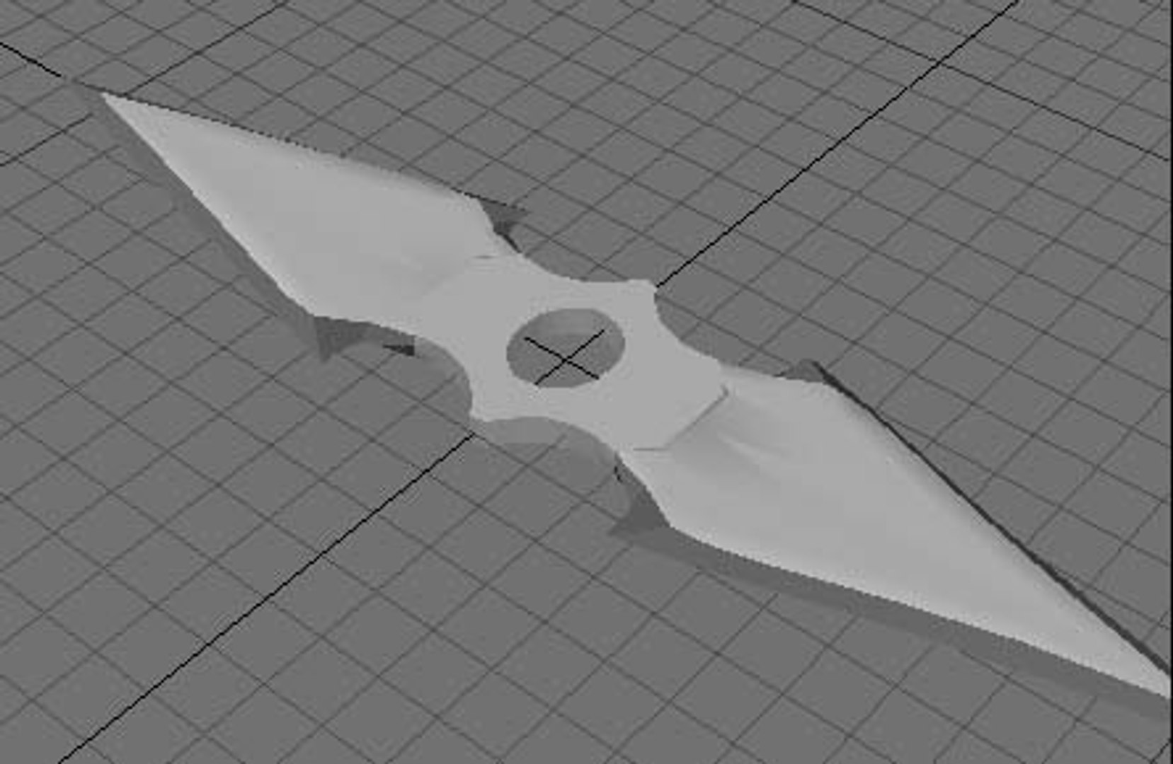 2 Bladed Shuriken 3d Model