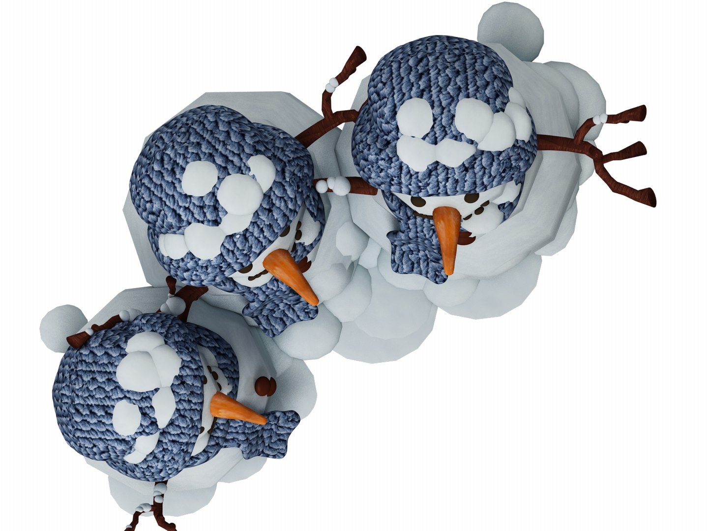 3D Snowman Snow Model - TurboSquid 1461809