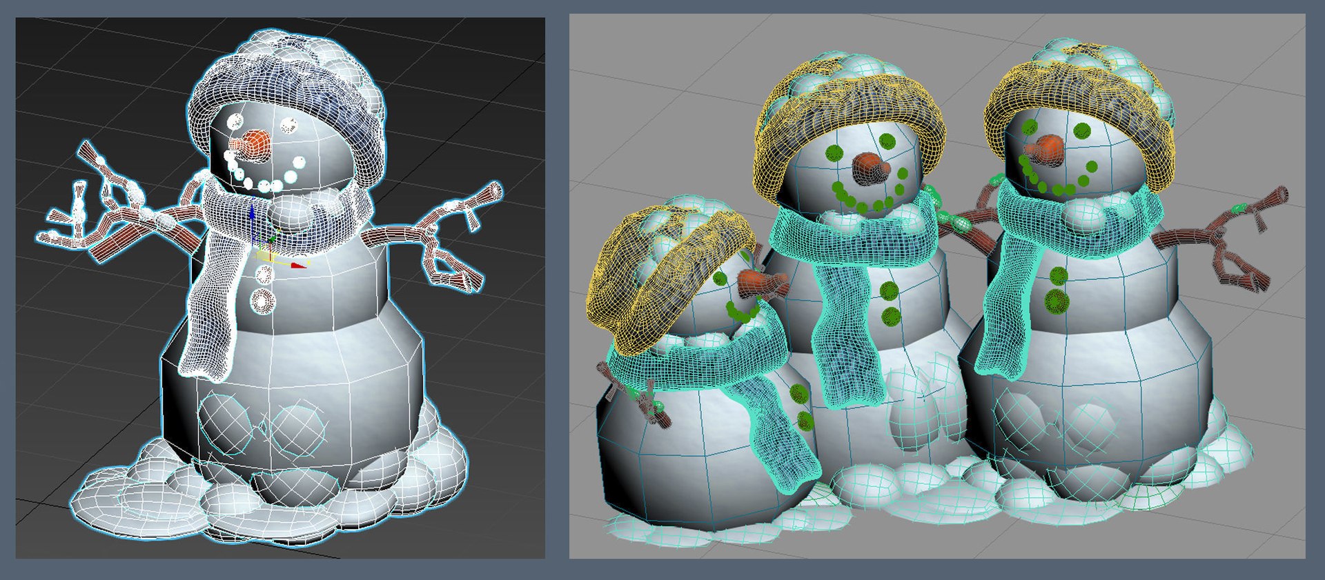 3D Snowman Snow Model - TurboSquid 1461809