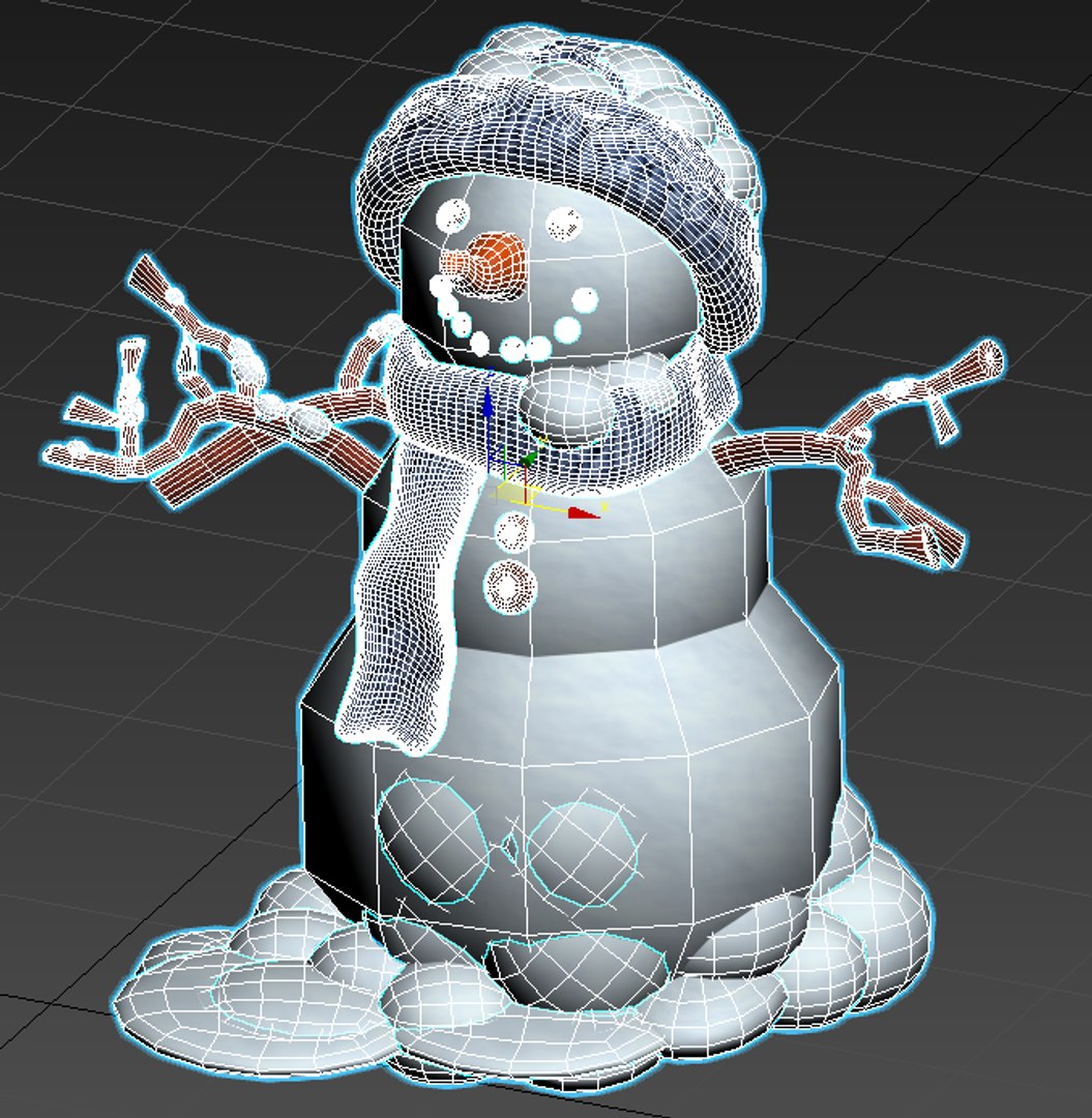 3D Snowman Snow Model - TurboSquid 1461809