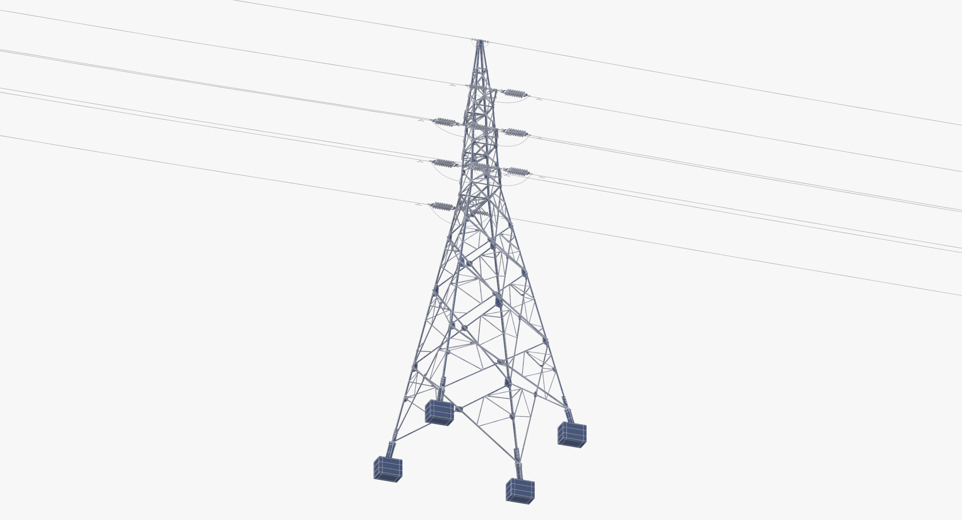 3D Power Lines High Tension Clean and Dirty - TurboSquid 1864568