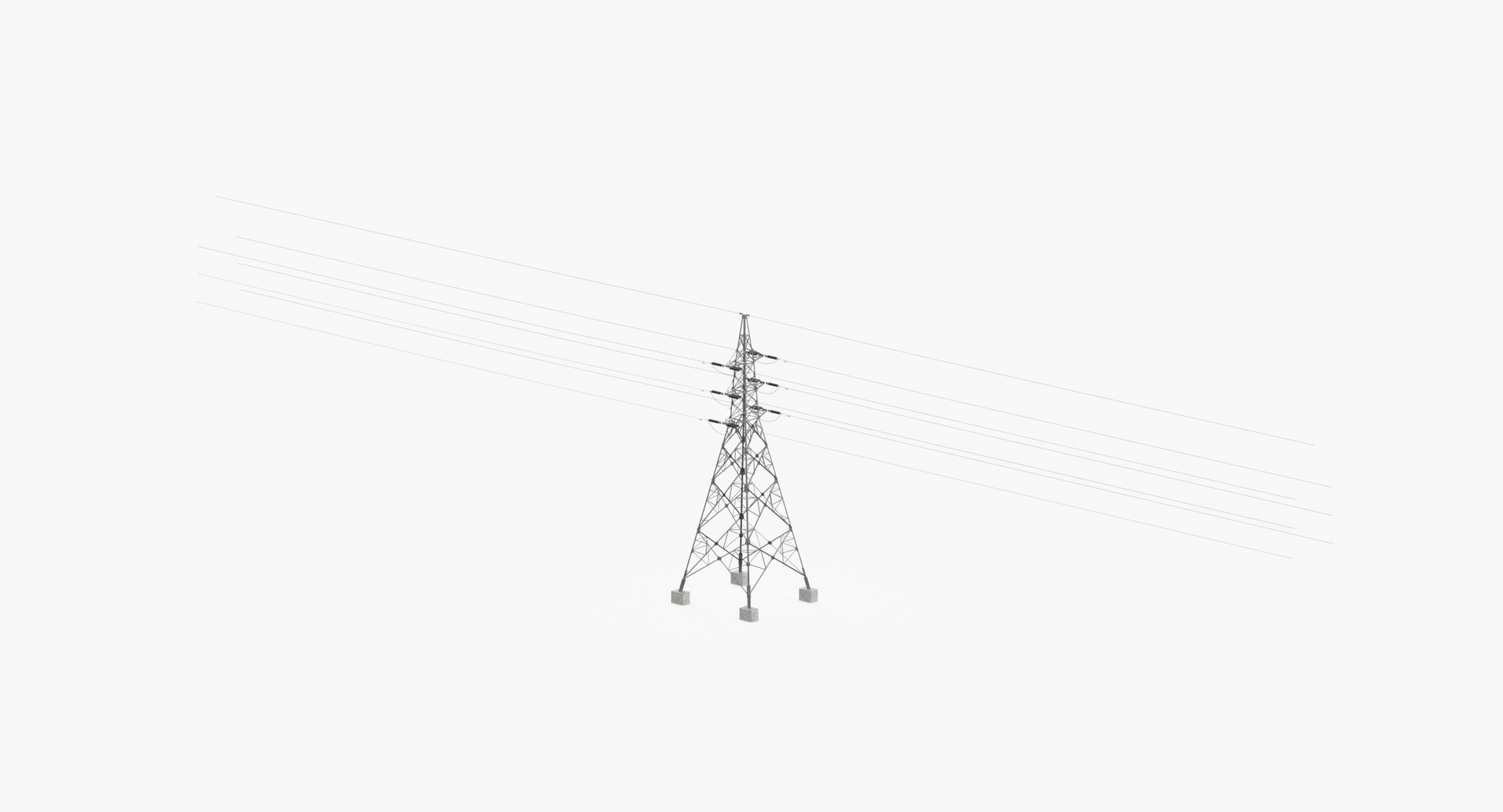 3D Power Lines High Tension Clean And Dirty - TurboSquid 1864568
