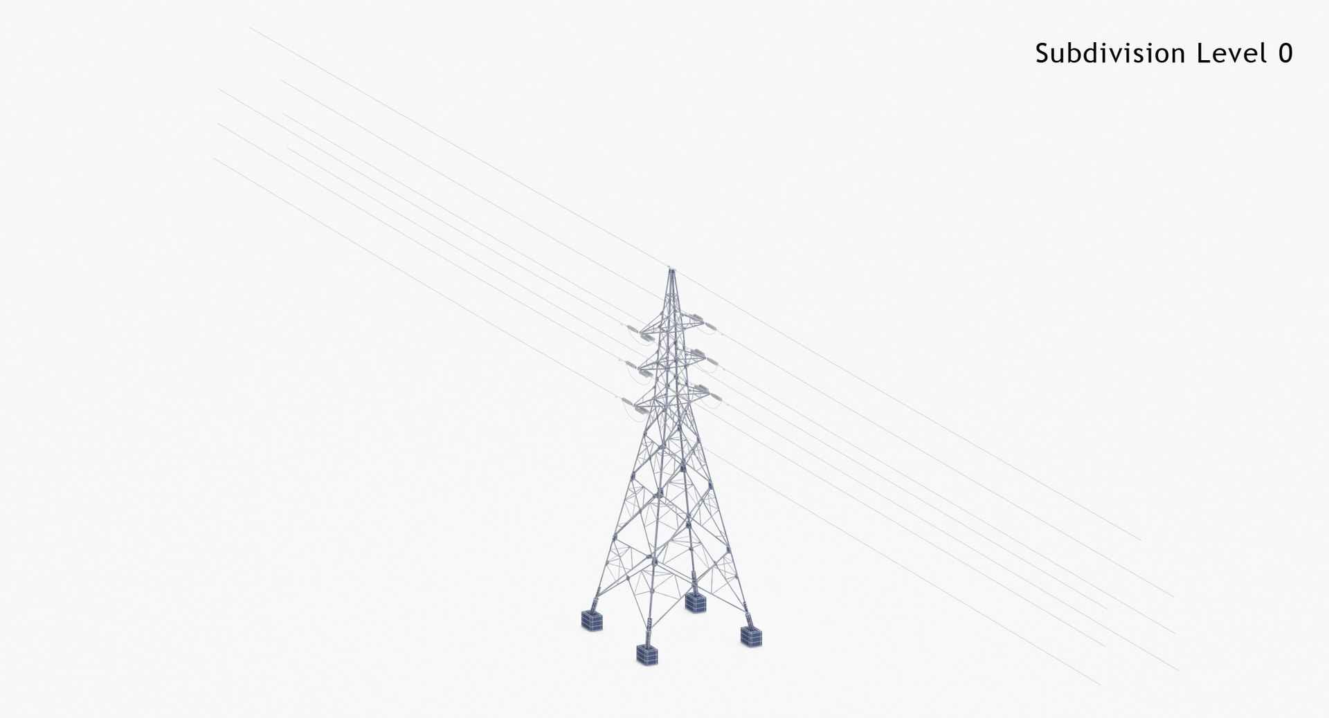 3D Power Lines High Tension Clean and Dirty - TurboSquid 1864568