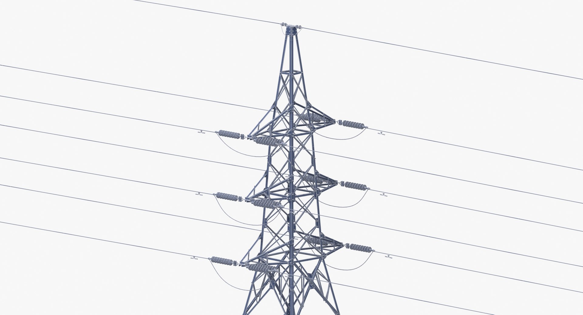 3D Power Lines High Tension Clean and Dirty - TurboSquid 1864568