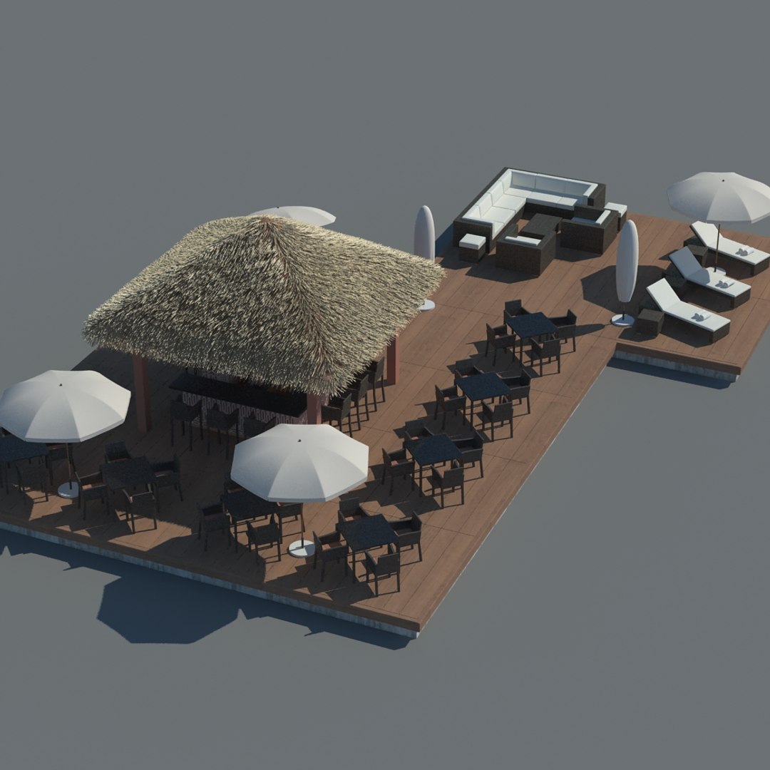 3d beachbar bar