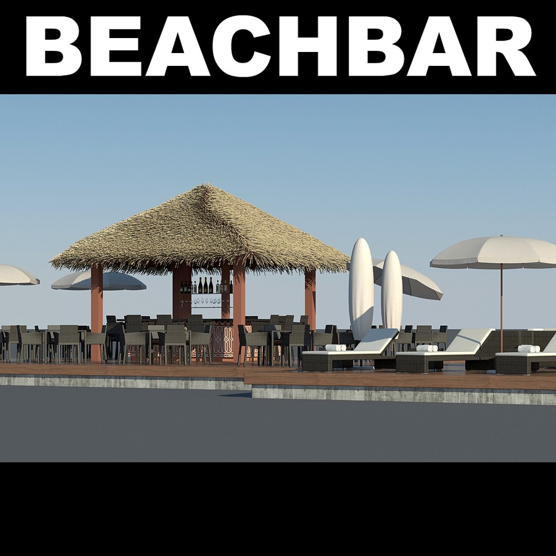3d beachbar bar