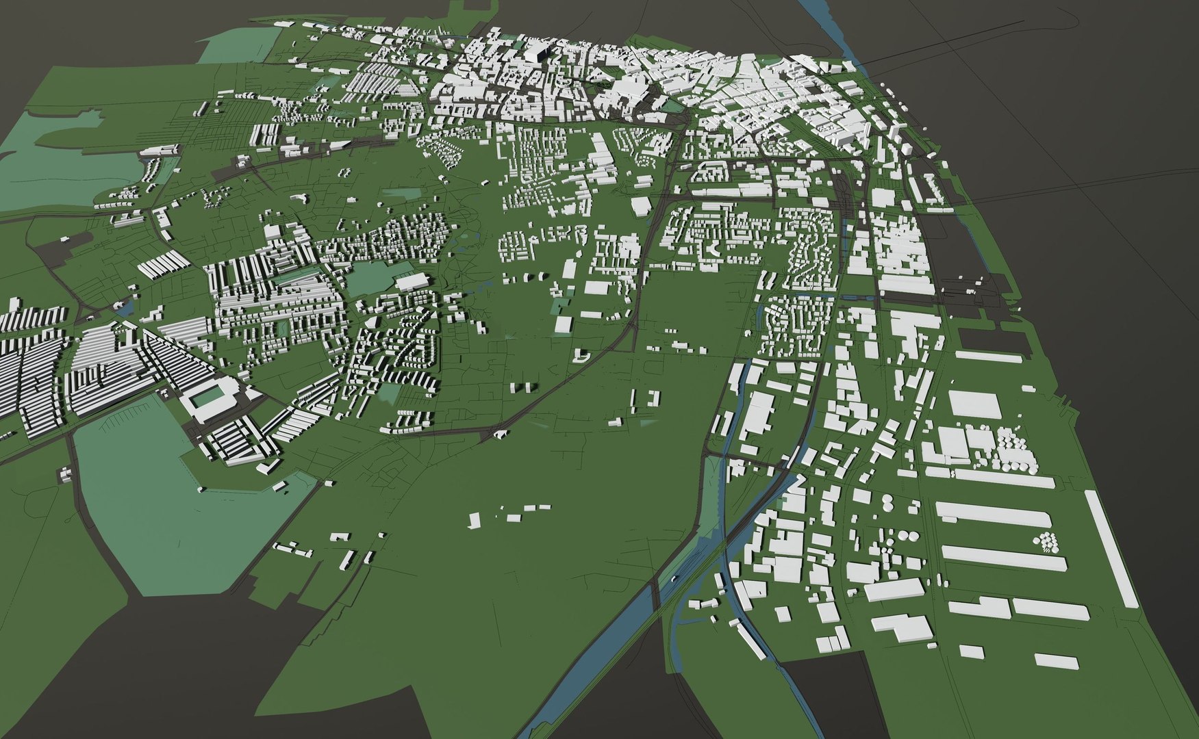 3D Model Mass Buildings - UK - Liverpool - TurboSquid 2028807