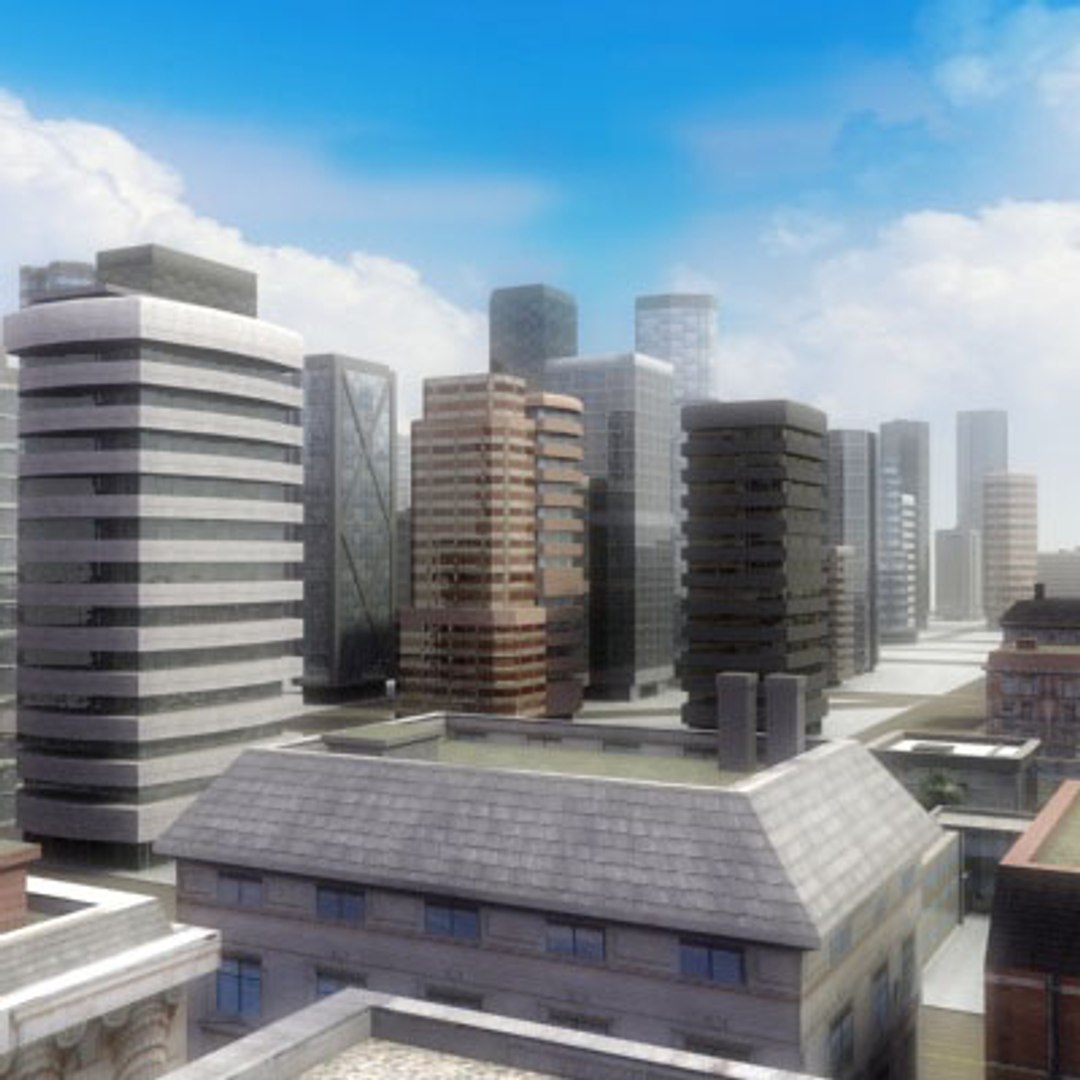 3ds Max Multi City Environment Skyscrapers