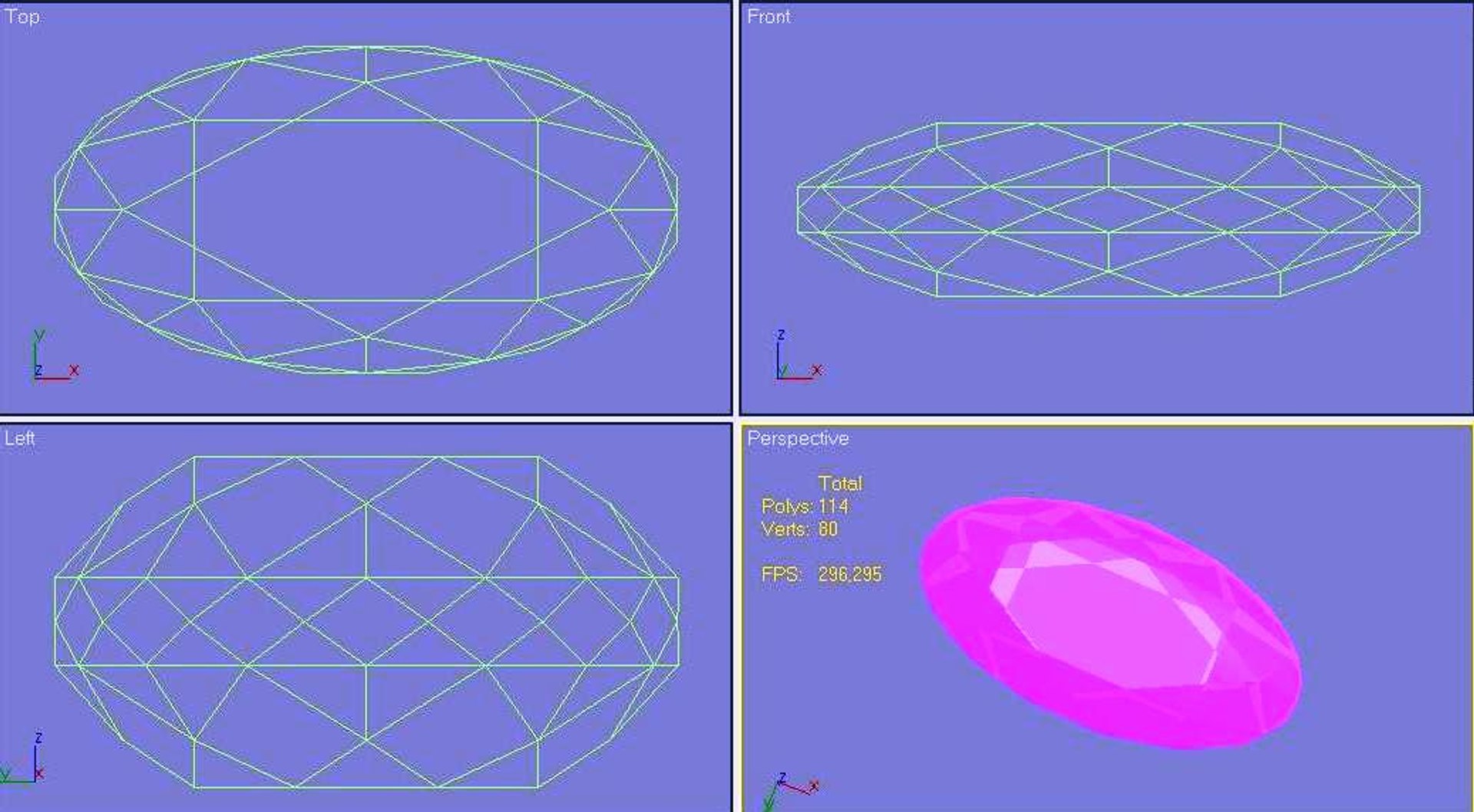 3d amethyst gem model