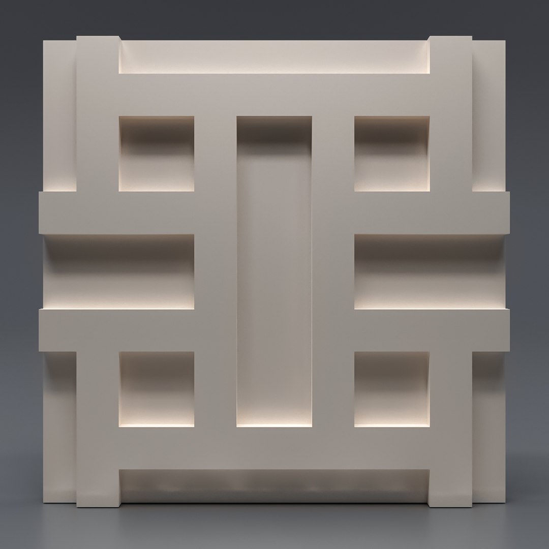 3D Decorative Gypsum Panel Model - TurboSquid 1534543