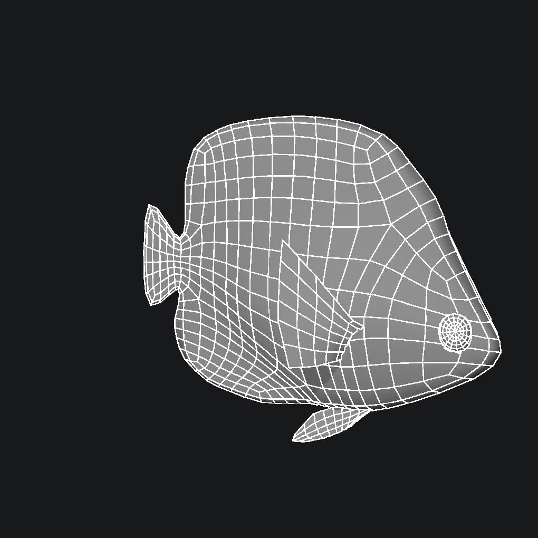 Gold Cheek Butterfly Fish Model - TurboSquid 1244967