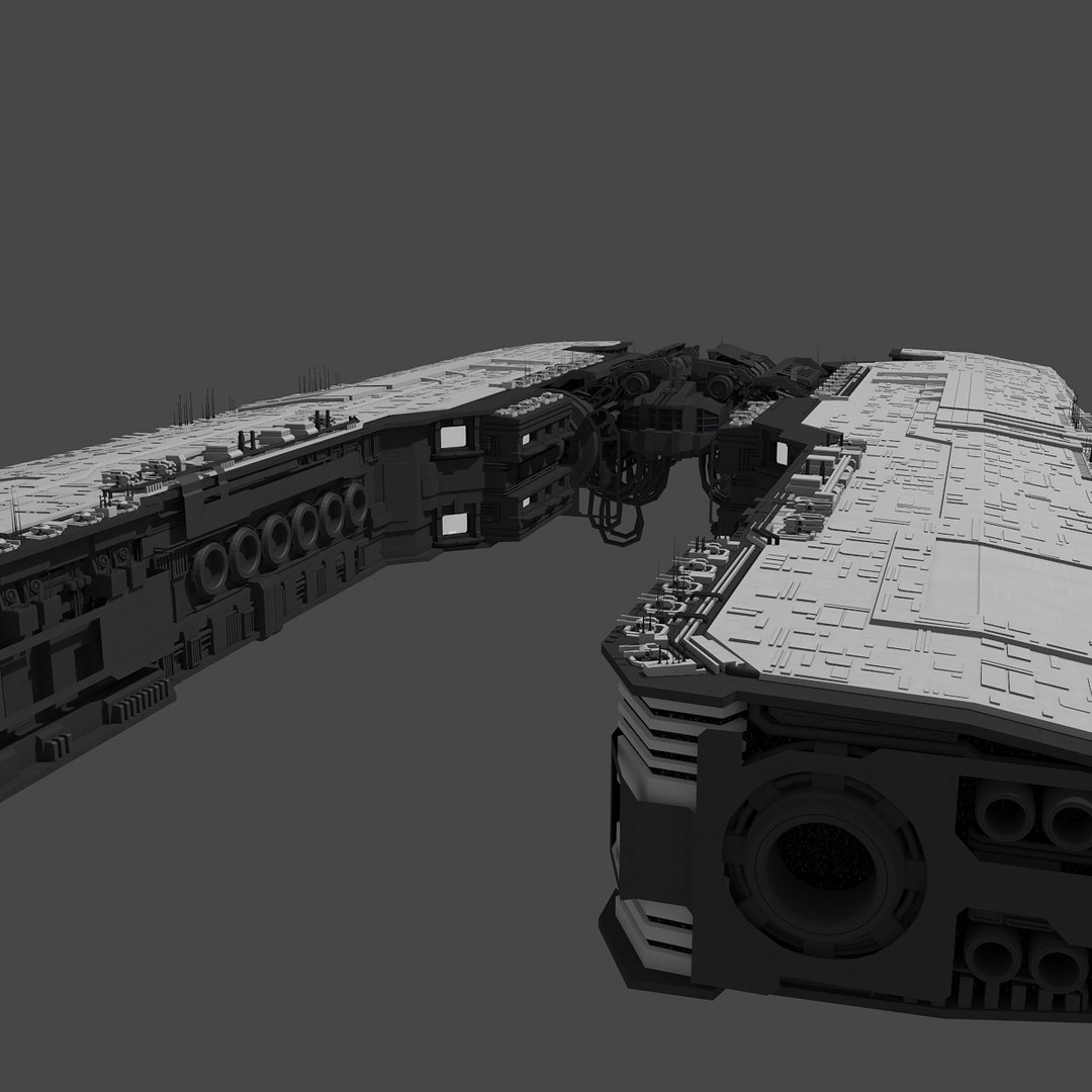 3d - Large Spaceship 2 Model