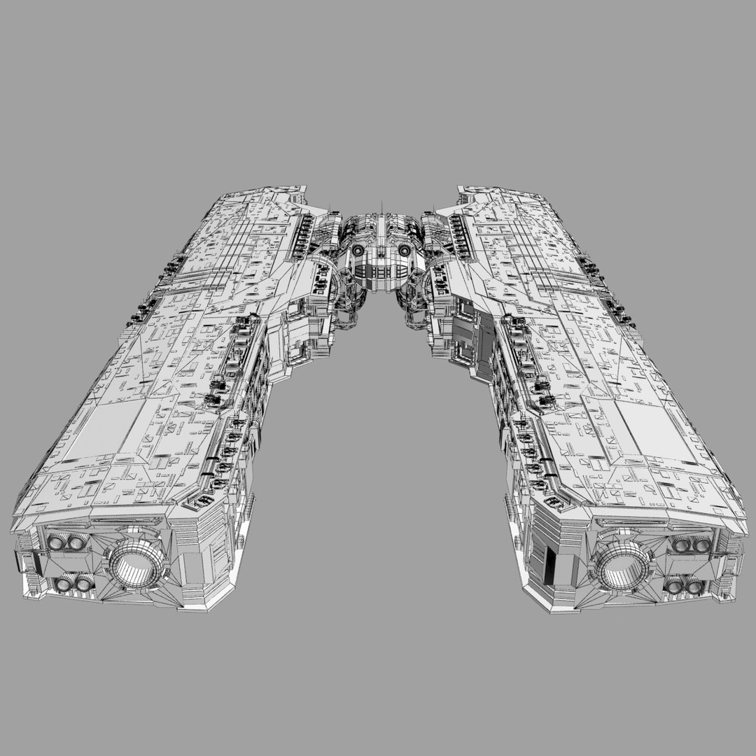 3d - Large Spaceship 2 Model