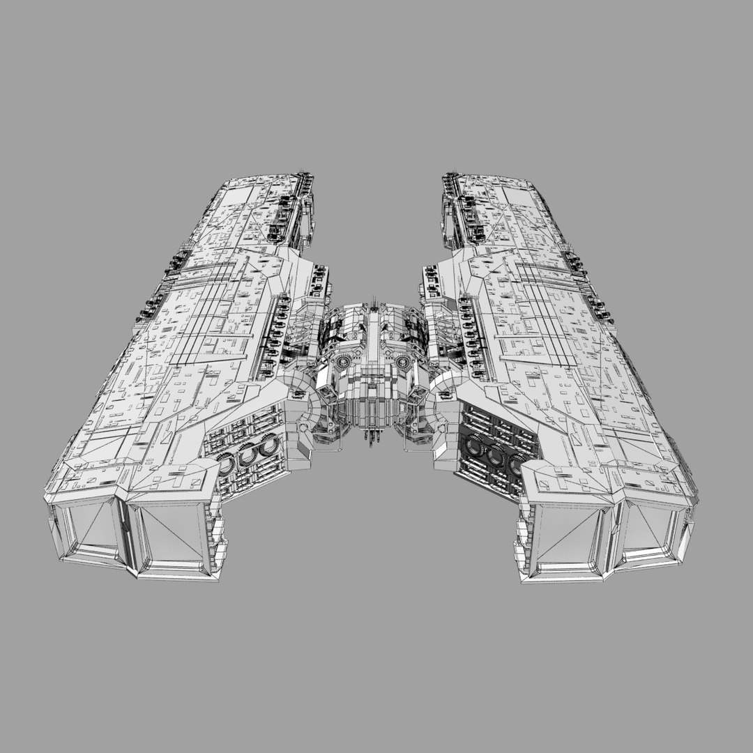 3d - Large Spaceship 2 Model