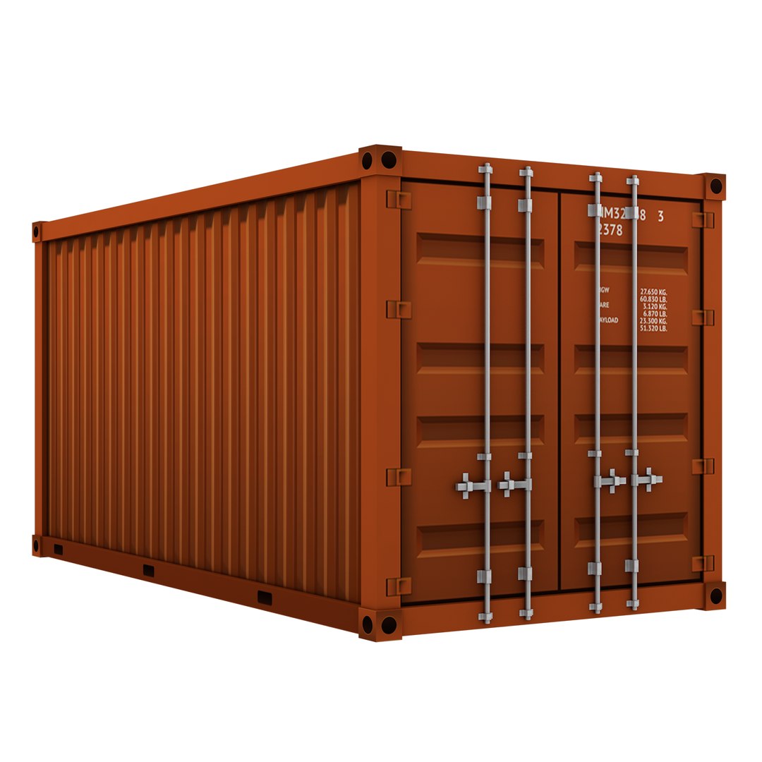 Modeled cartoon cargo container 3D model - TurboSquid 1474877