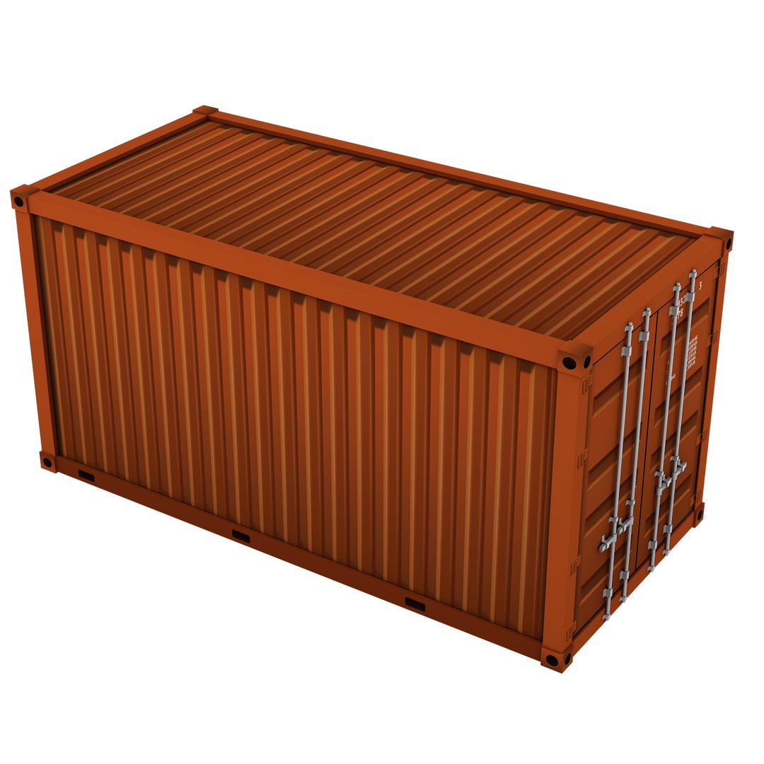 Modeled cartoon cargo container 3D model - TurboSquid 1474877
