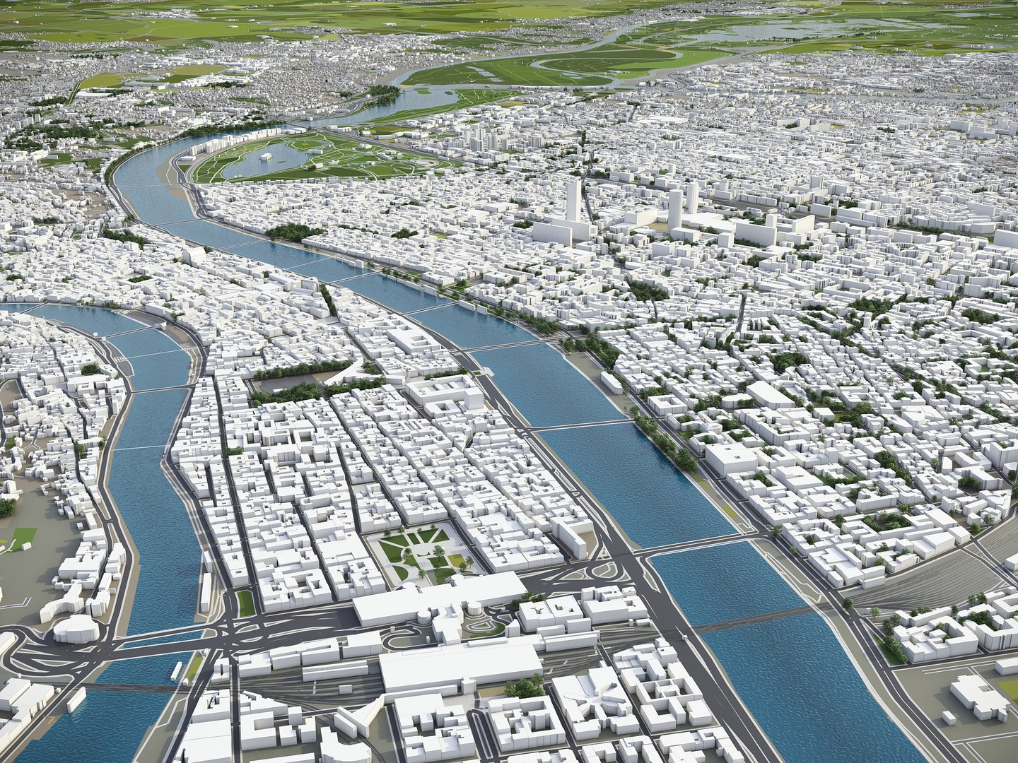 City Lyon 3D Model - TurboSquid 1427889
