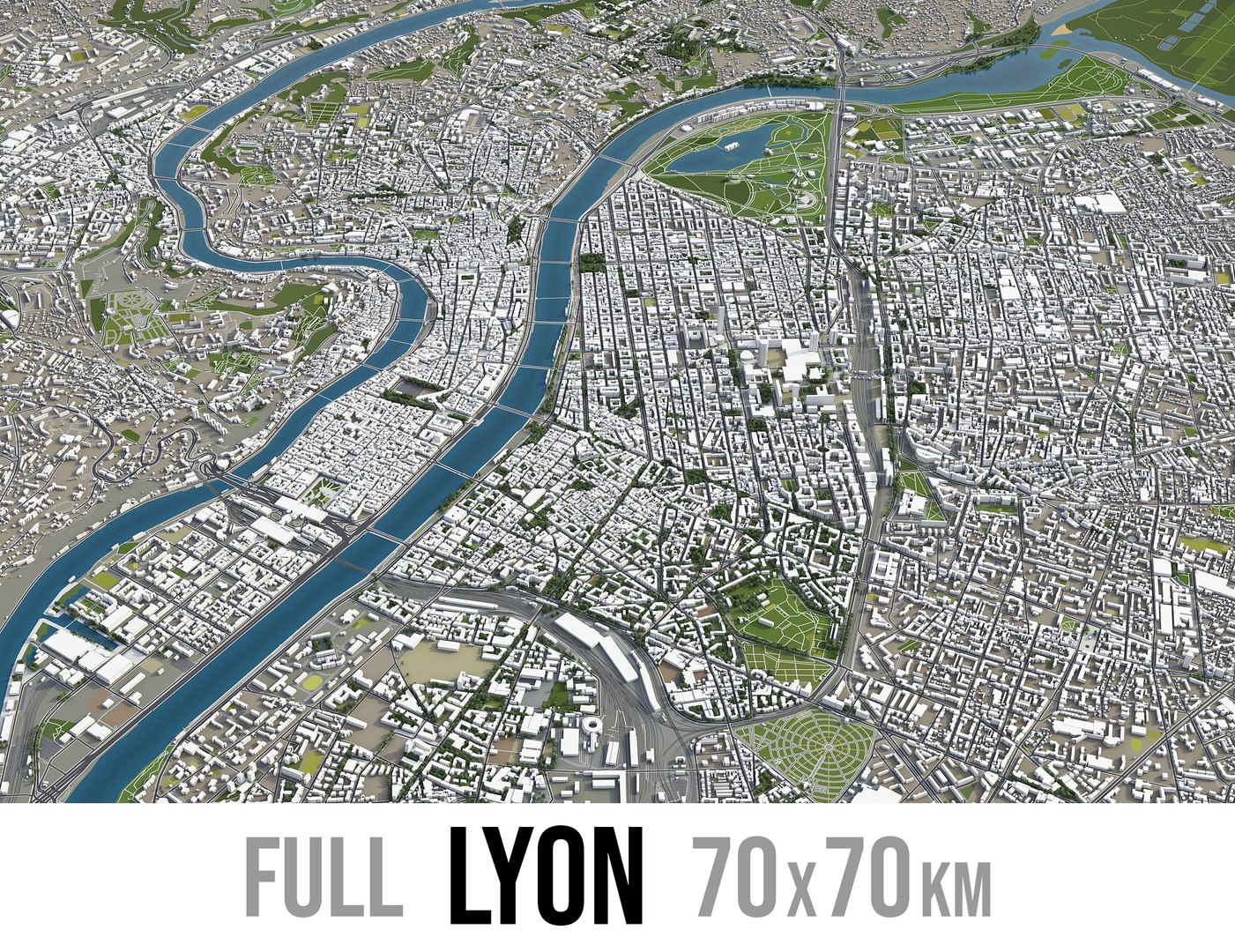 City Lyon 3D Model - TurboSquid 1427889