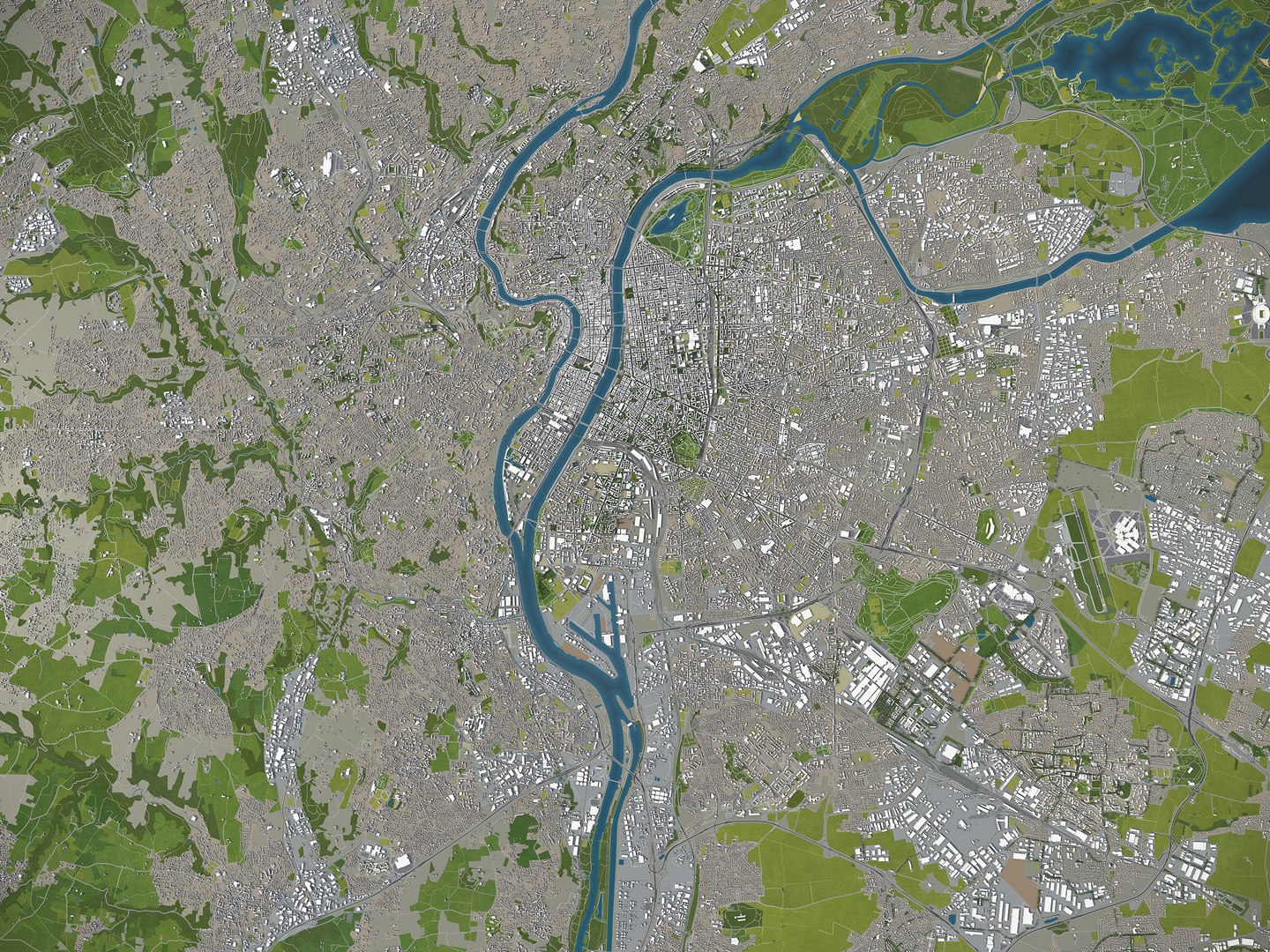 City Lyon 3D Model - TurboSquid 1427889