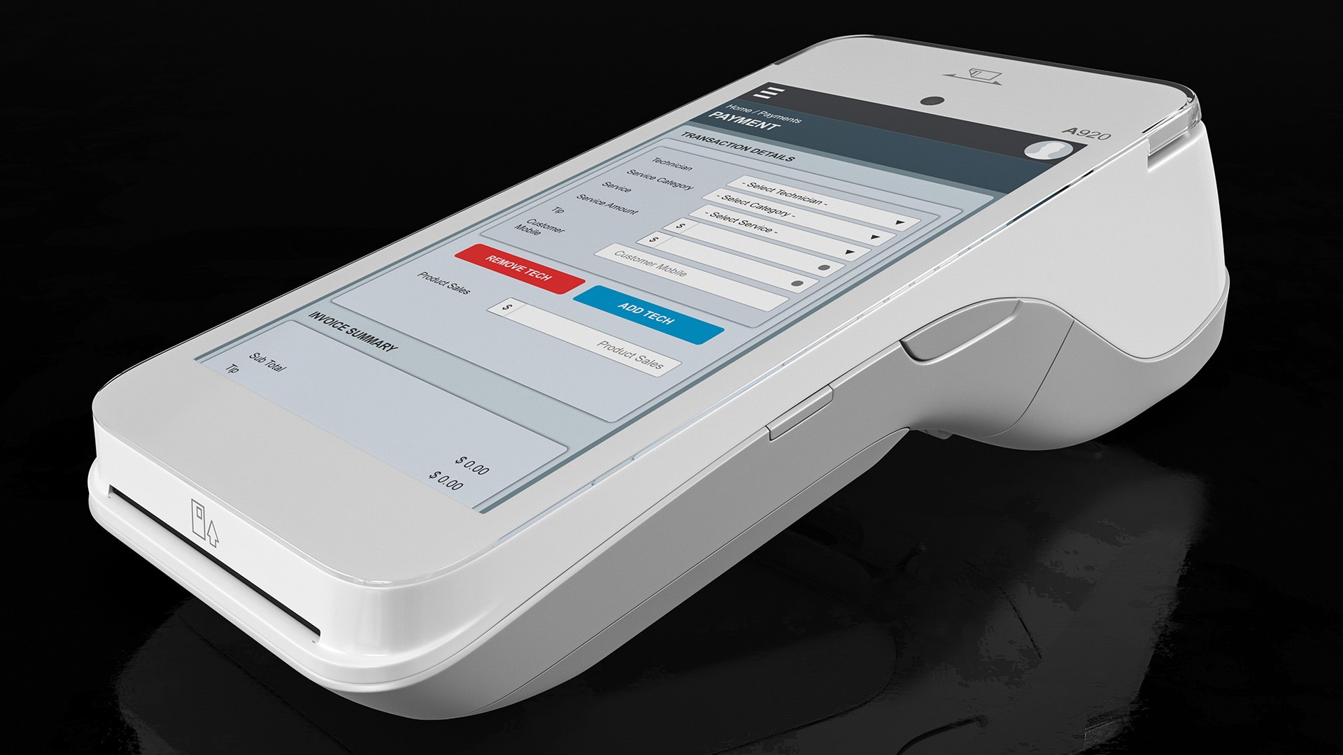 A920 Payment Tablet Terminal 3D Model - TurboSquid 1625249