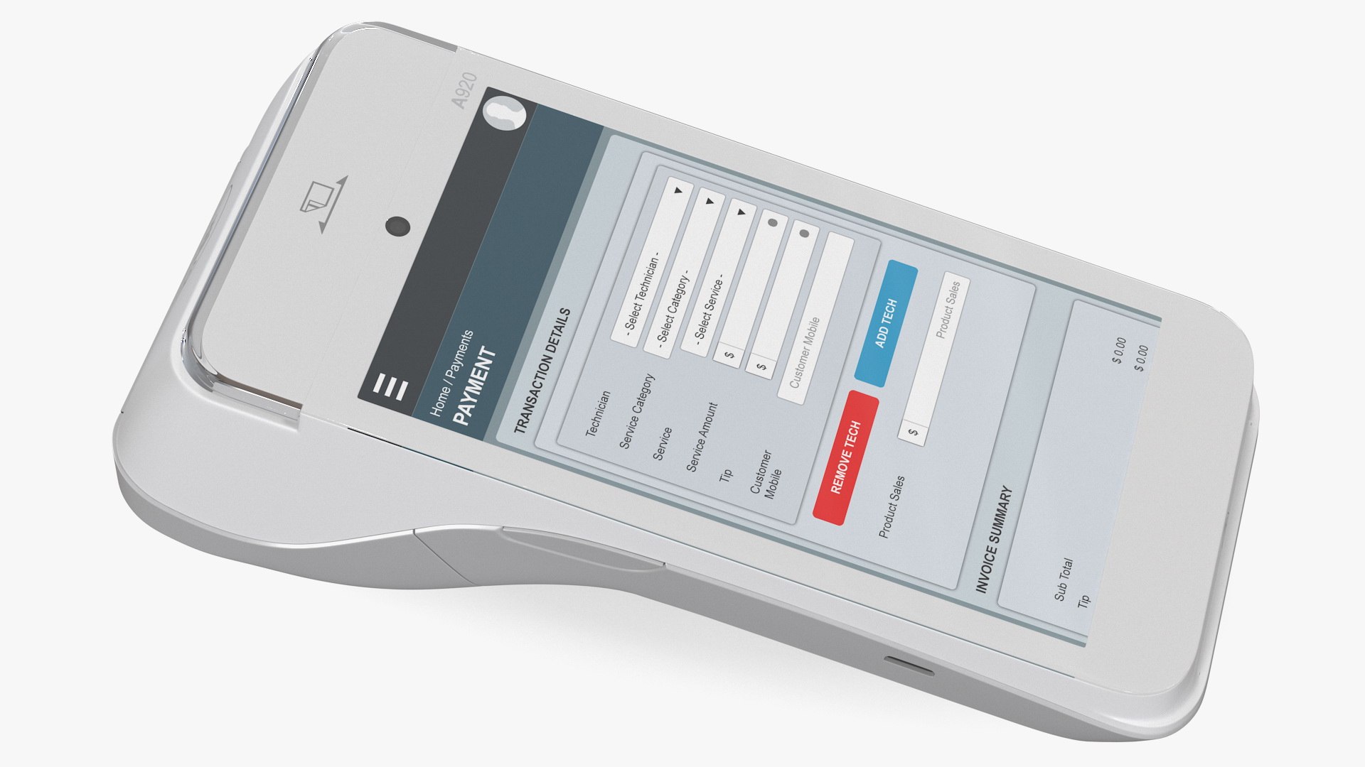 A920 Payment Tablet Terminal 3D Model - TurboSquid 1625249