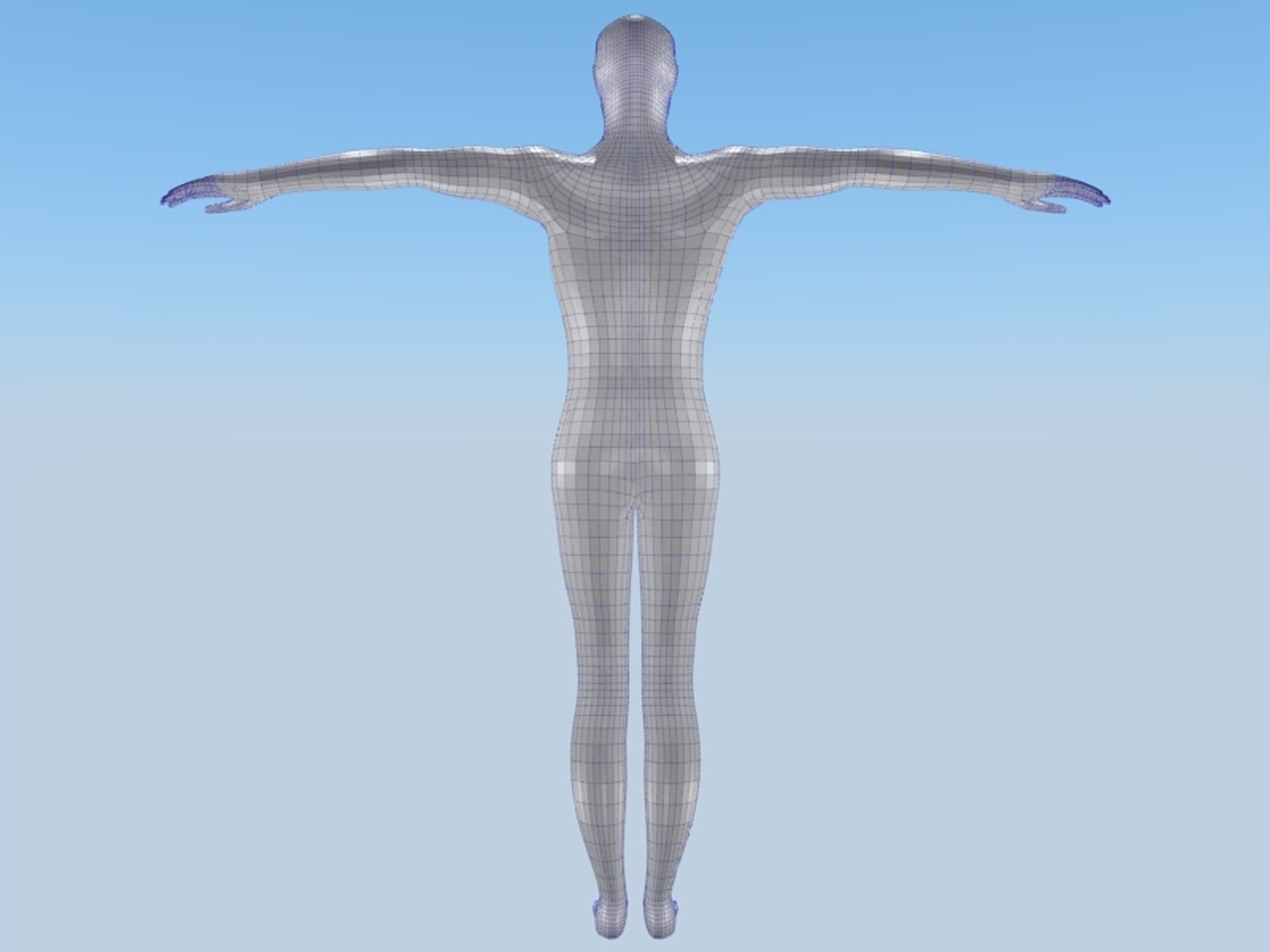 Middle-poly Human Texturing 3d 3ds