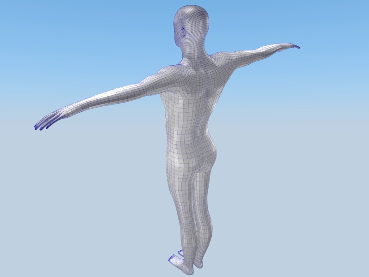 Middle-poly Human Texturing 3d 3ds