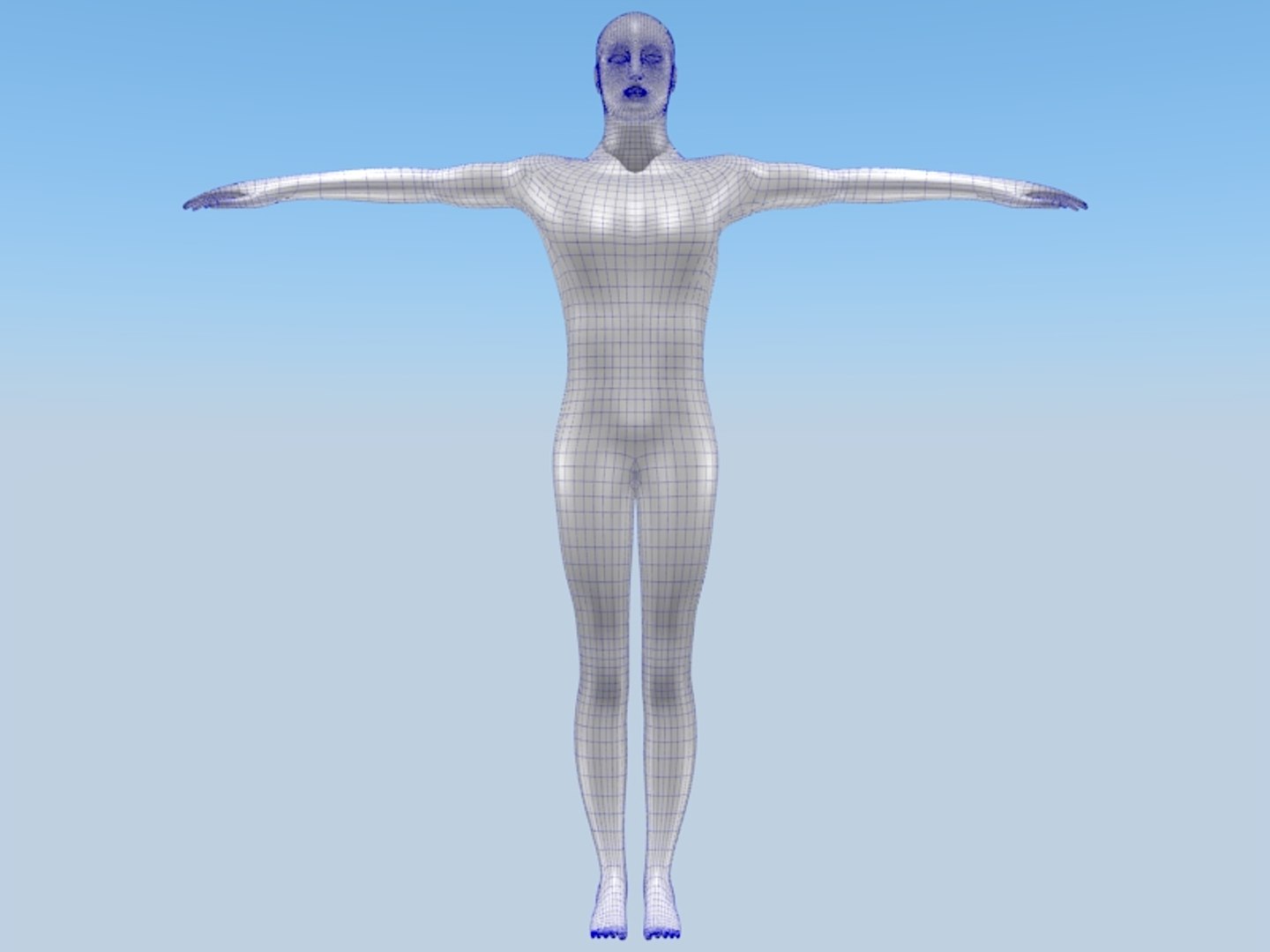 Middle-poly Human Texturing 3d 3ds