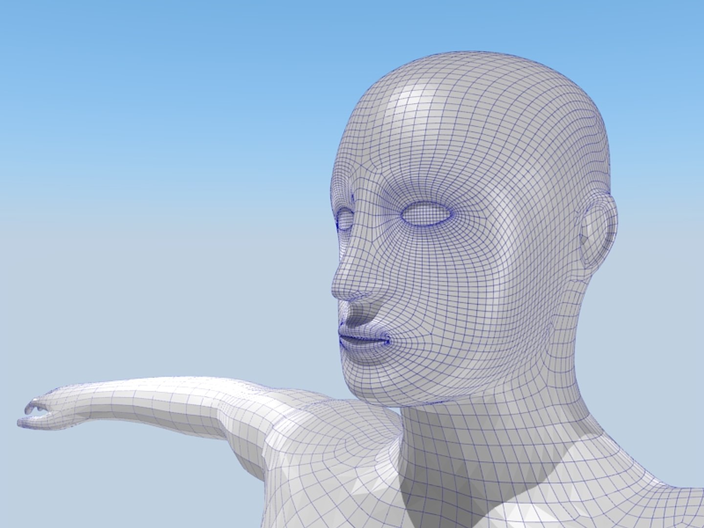 Middle-poly Human Texturing 3d 3ds