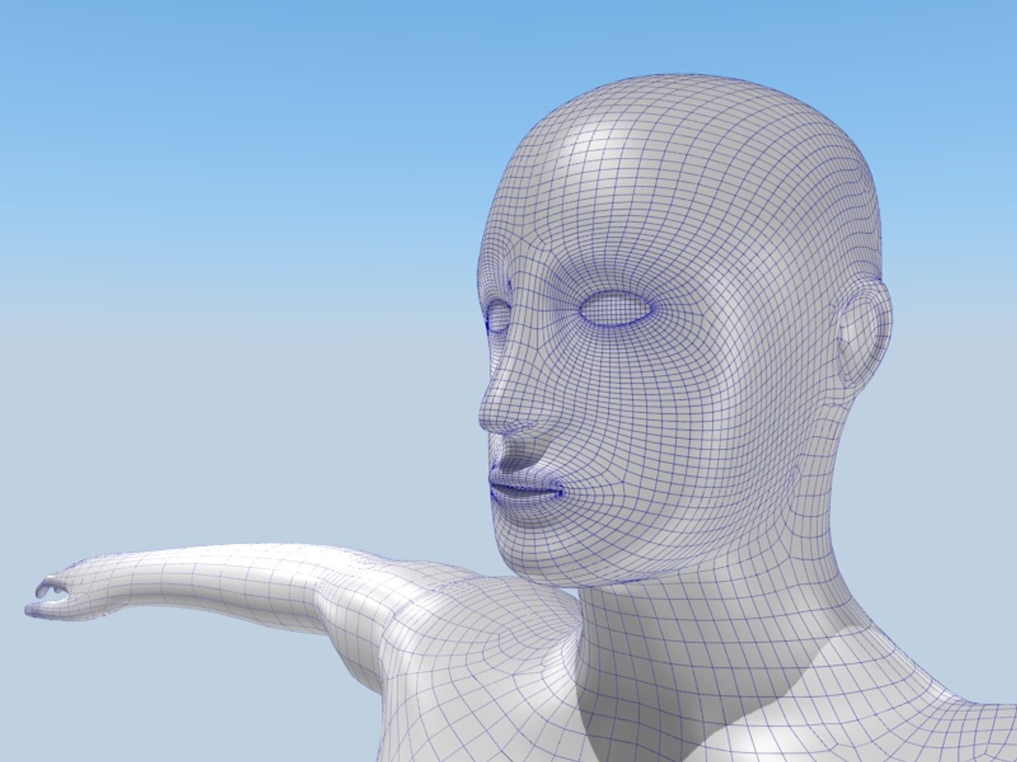 Middle-poly Human Texturing 3d 3ds