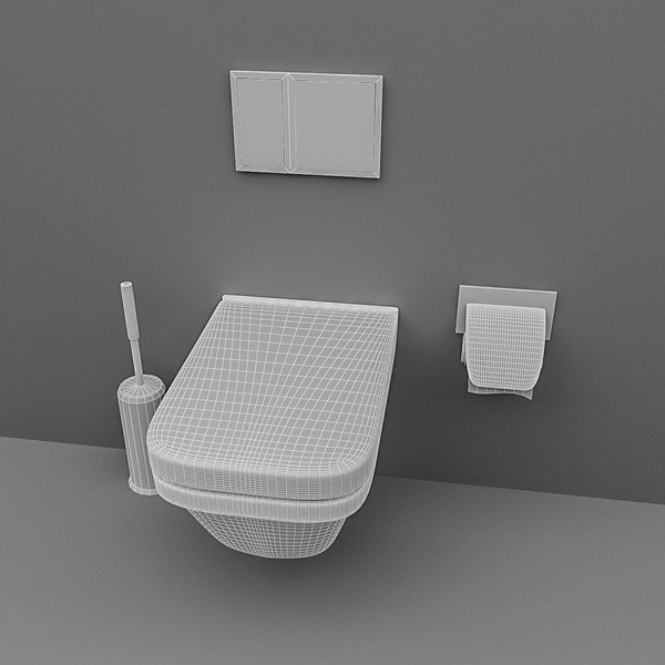 3D toilet set - TurboSquid 1417470