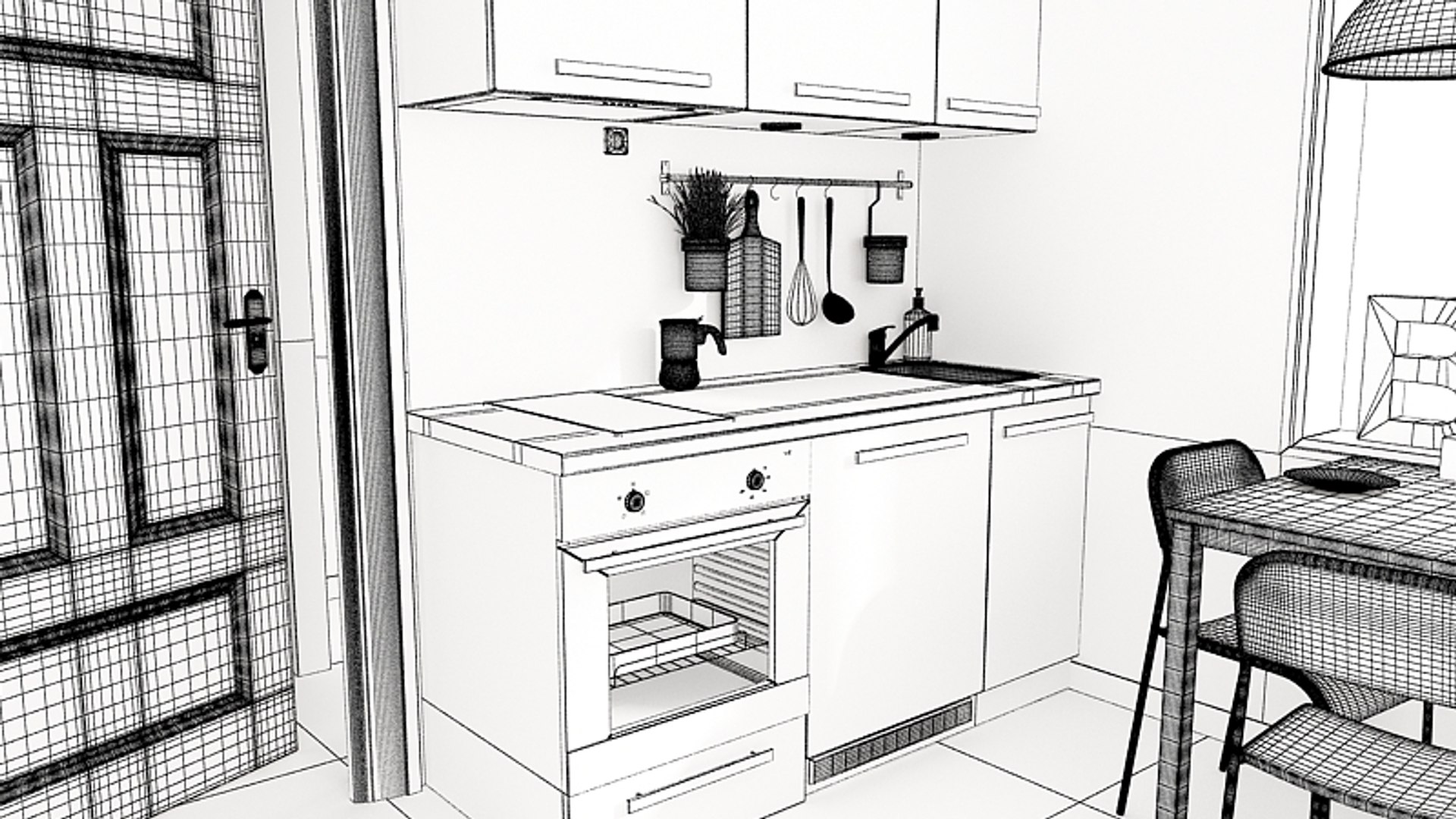 Small Kitchen 3d Max
