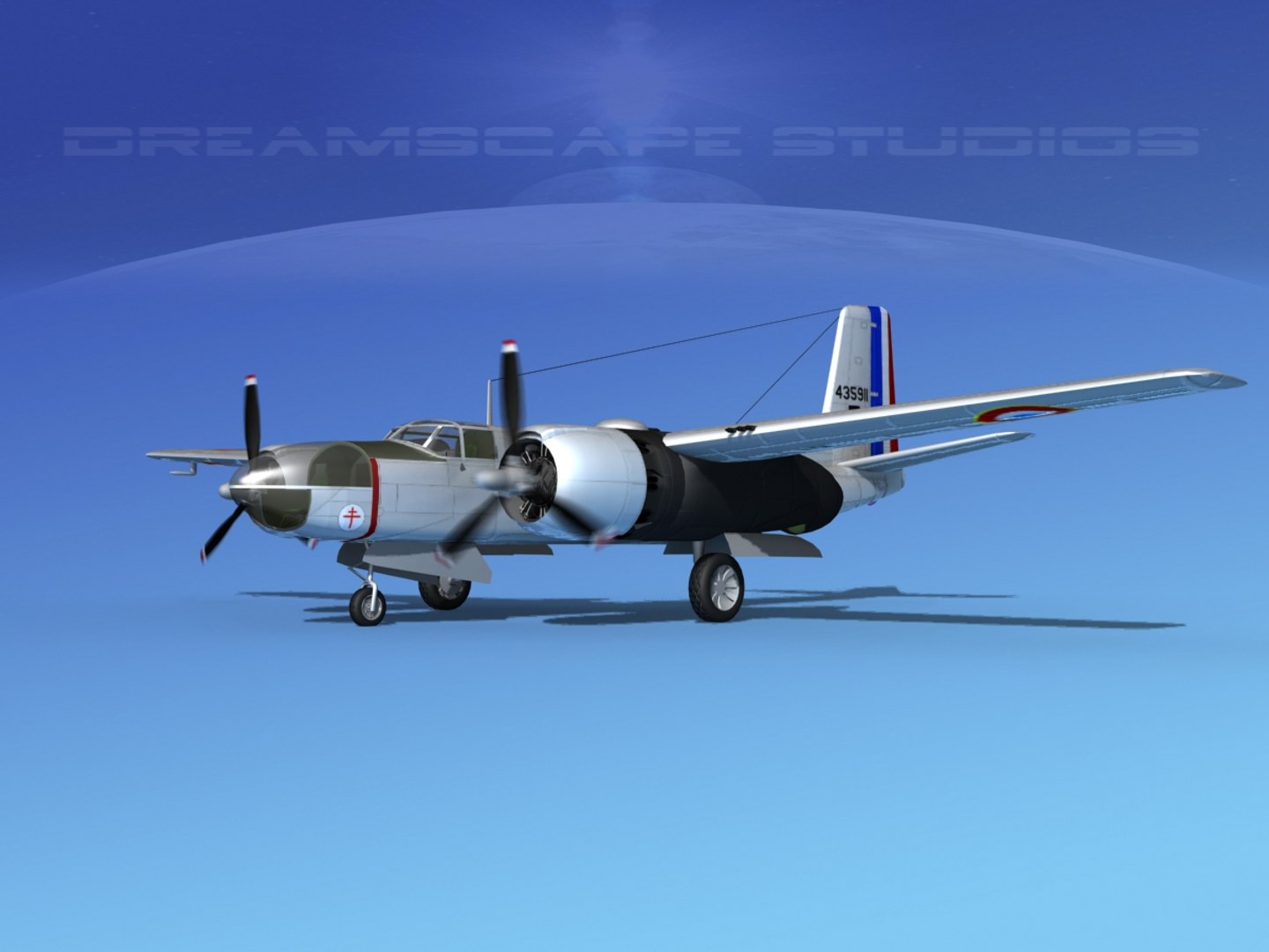 douglas a-26c a-26 bomber 3d model