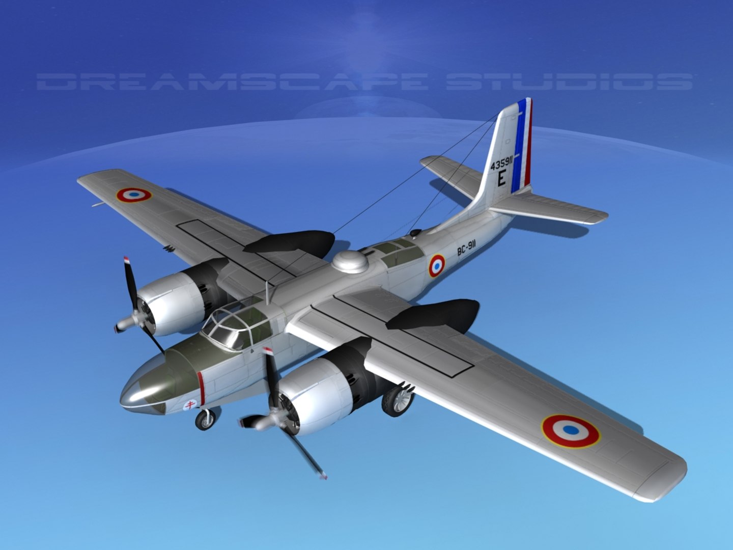 douglas a-26c a-26 bomber 3d model