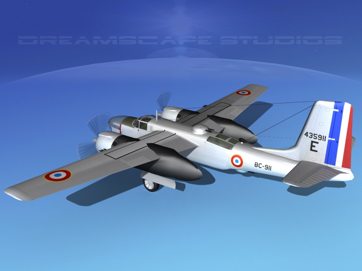 douglas a-26c a-26 bomber 3d model