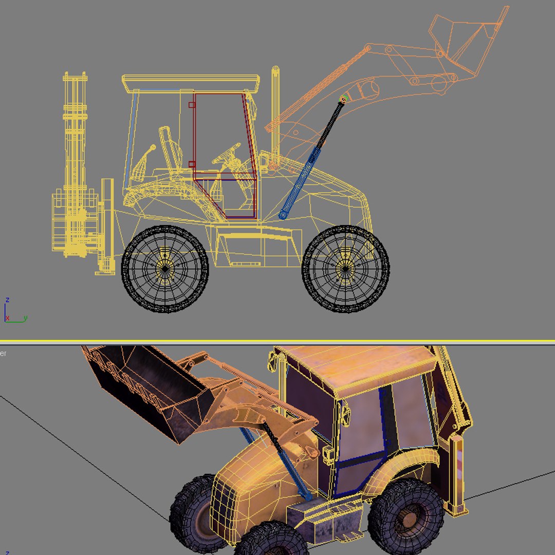3d Model 2cx Digger