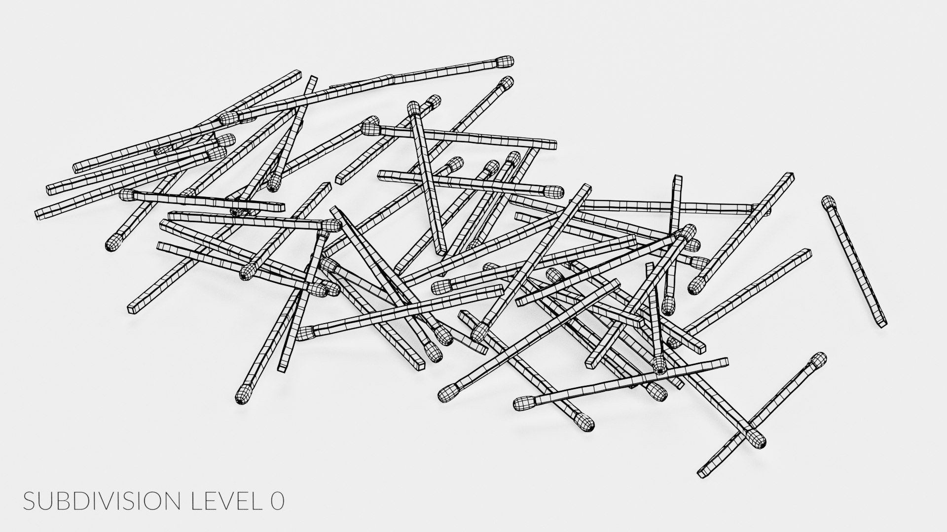 3D Pile Matches Model - TurboSquid 1529334