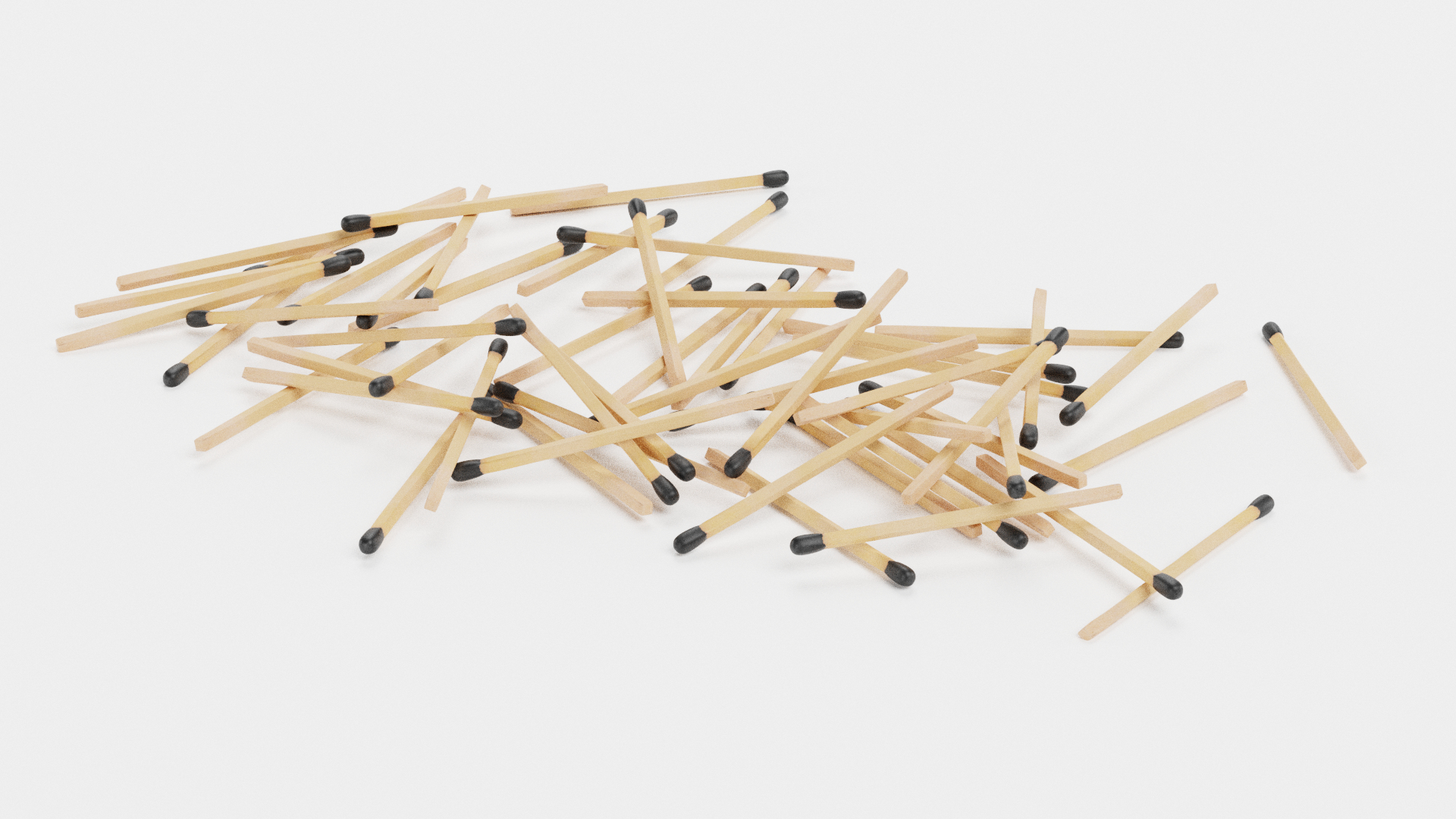 3D Pile Matches Model - TurboSquid 1529334