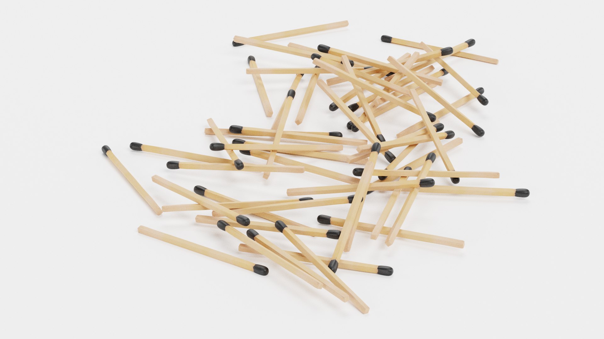 3D Pile Matches Model - TurboSquid 1529334