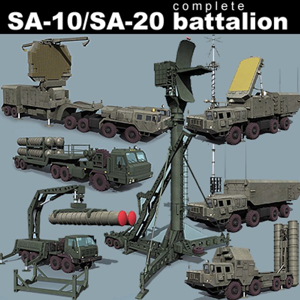 sa-10 sa-20 battalion transporter 3d model