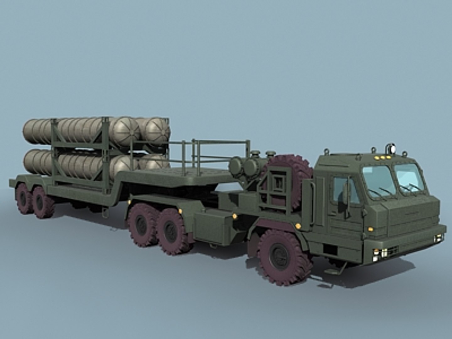 Sa-10 Sa-20 Battalion Transporter 3d Model