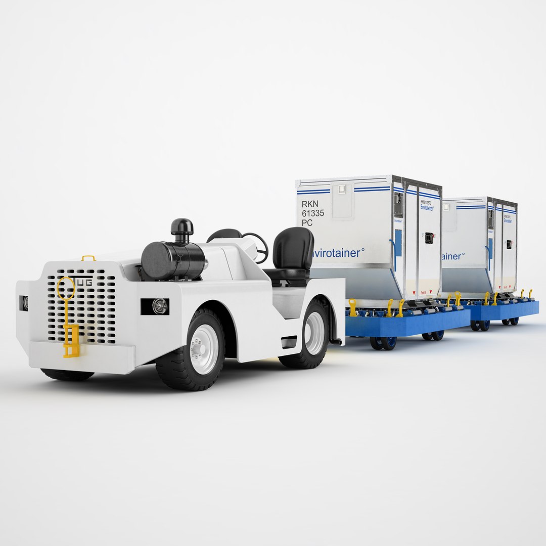3d aircraft tow tractor model