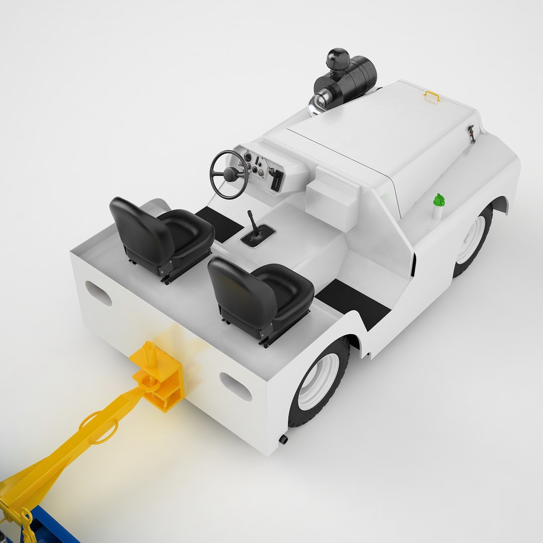 3d aircraft tow tractor model