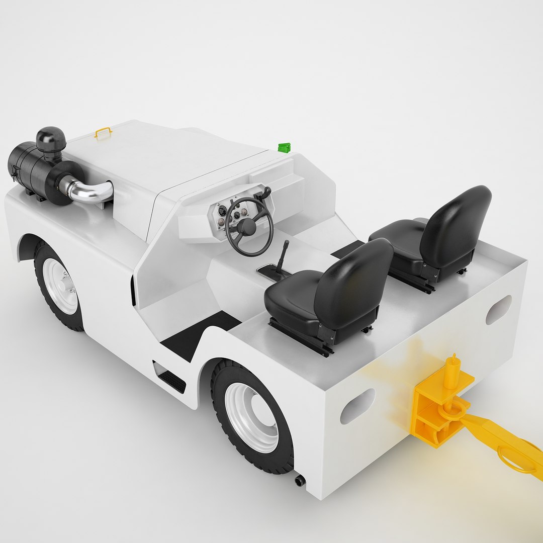 3d aircraft tow tractor model