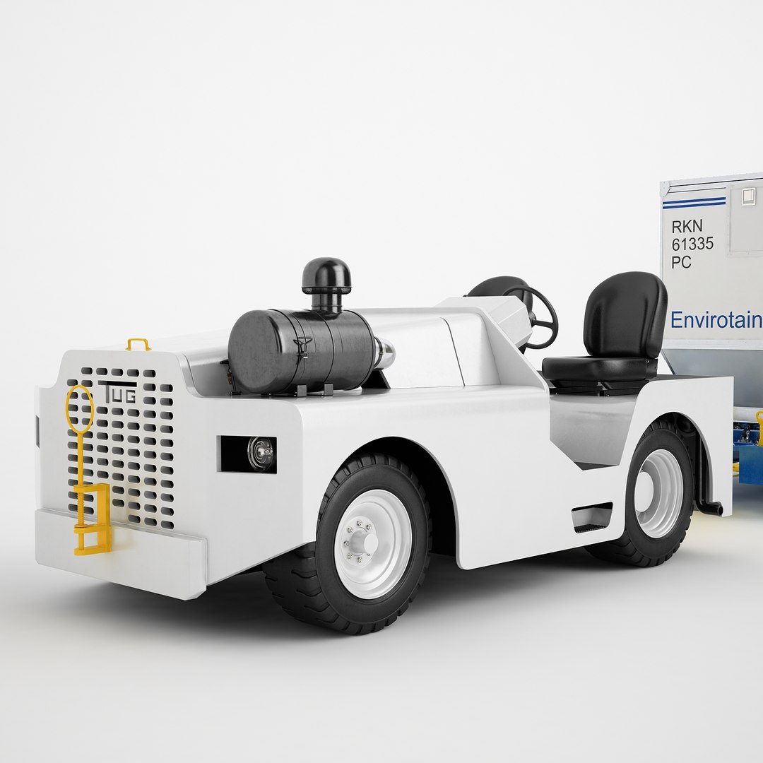 3d aircraft tow tractor model