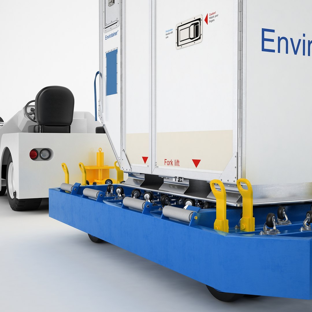 3d aircraft tow tractor model